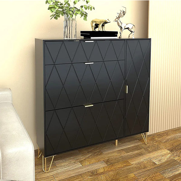 Heera Moti | Anthony Shoe Rack | Black