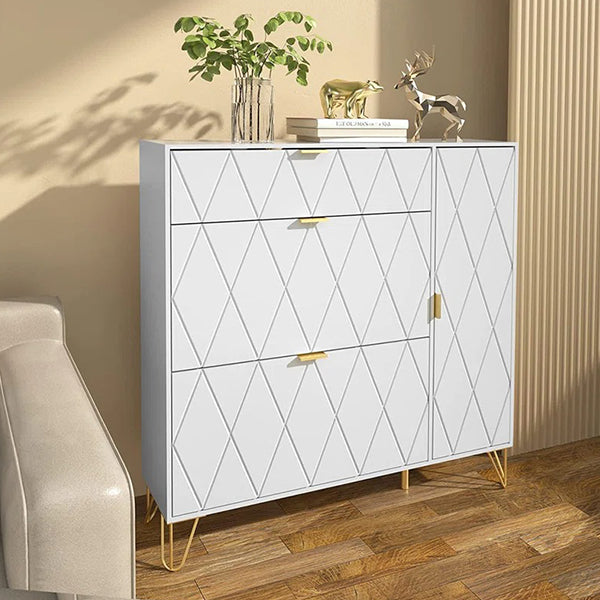 Heera Moti | Anthony Shoe Rack | White
