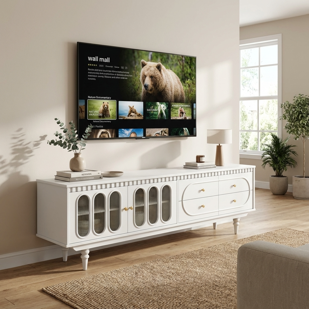 Modern Mini White TV Stand for Modern Homes – Heera Moti